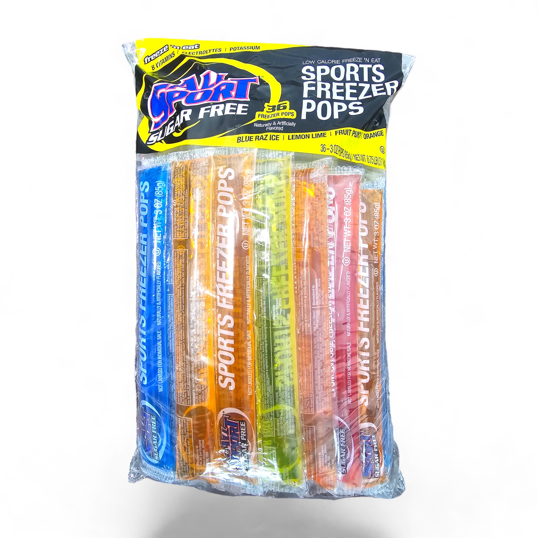 All Sport Zero Sugar Hydration Freezer Pops, (36 Pops Variety Pack ...